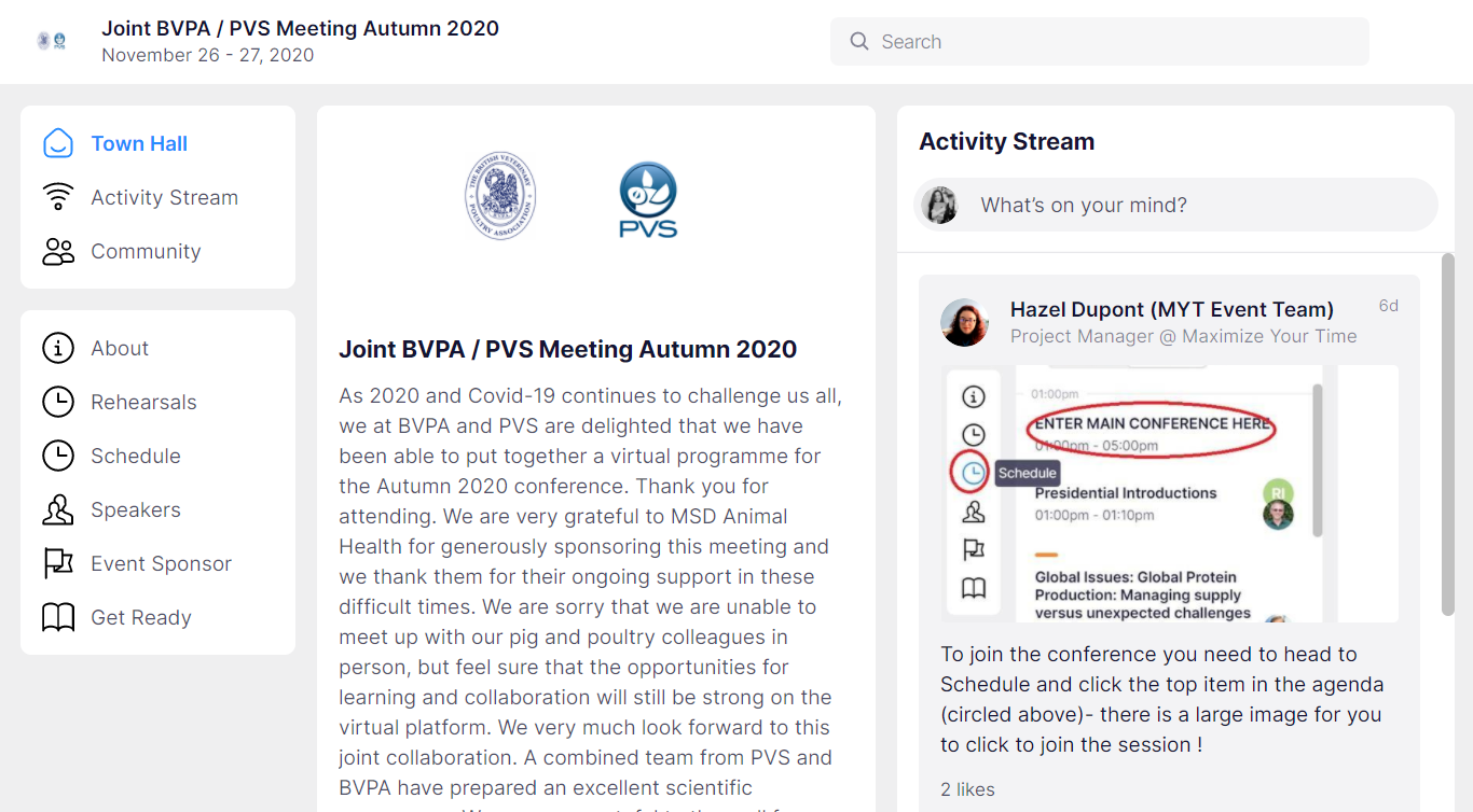 Joint BVPA / PVS Meeting Autumn 2020, Virtual - Maximize Your Time